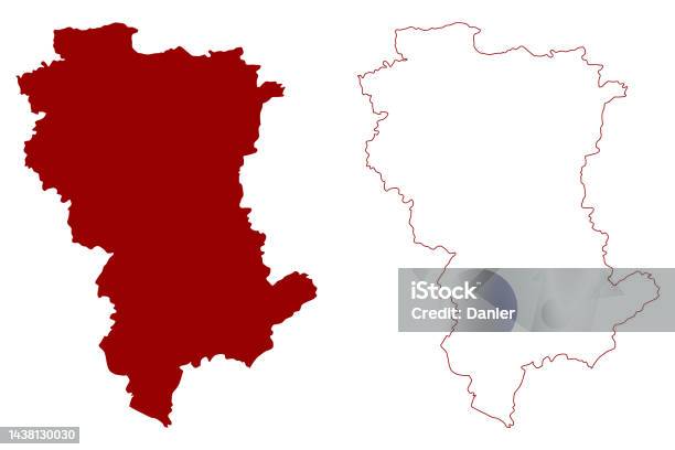 Wealden Nonmetropolitan District Map Vector Illustration Scribble