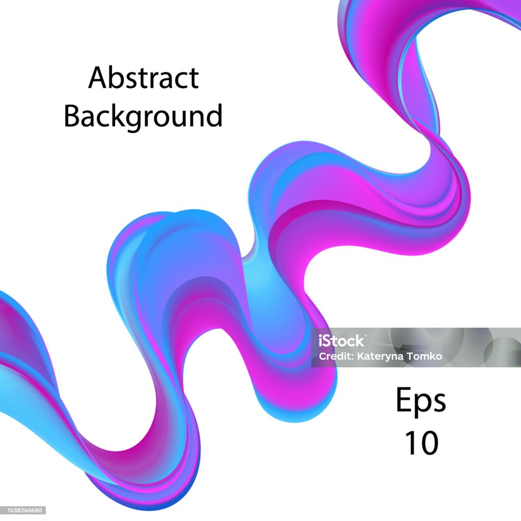 Abstract 3d Wave Cover Design With Chic Color Wave Design Element Eps