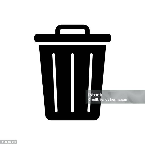 Trash Can Icon Vector Design Template In White Background Stock Illustration Download Image