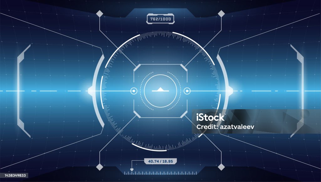 Layar Cyberpunk Antarmuka Futuristik Digital Vr Hud Teknologi Virtual