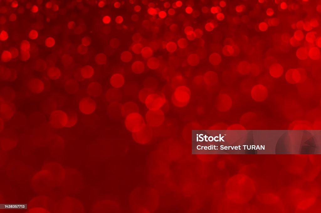 Abstract Red Bokeh Background With Soft Blur Bokeh Light Effect Stock