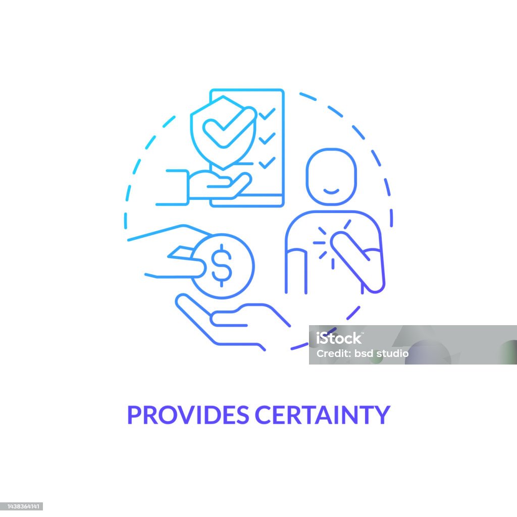 Provide Certainty Blue Gradient Concept Icon Stock Illustration ... Provide Certainty Blue Gradient Concept Icon Stock Illustration ...