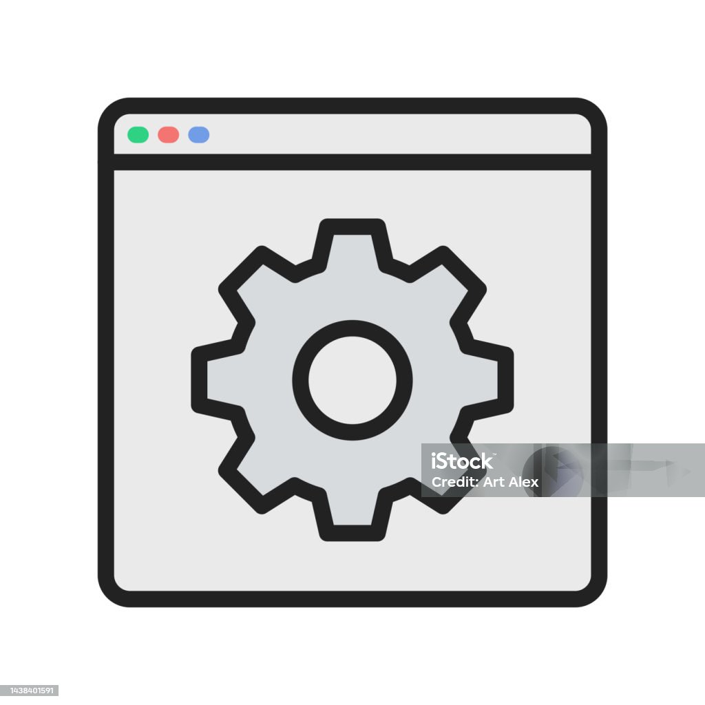 Website Settings Configuration Icon High Quality Coloured Vector