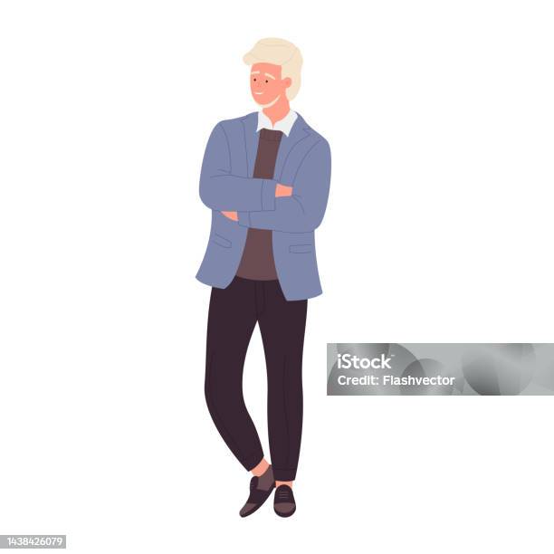 Teacher Man With Crossed Arms Stock Illustration Download Image Now