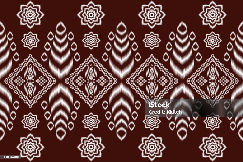 Geometric Folklore Ornament Tribal Ethnic Folk Pattern Stock
