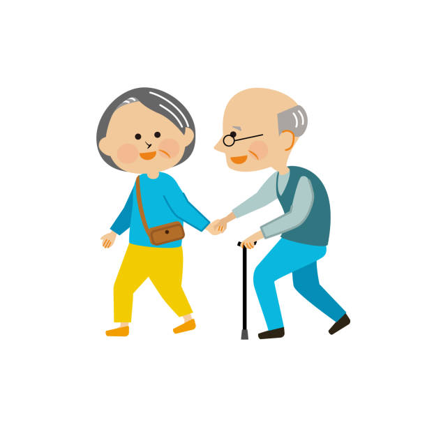 70 Elderly Couple Holding Hands Walking Illustrations Royalty Free
