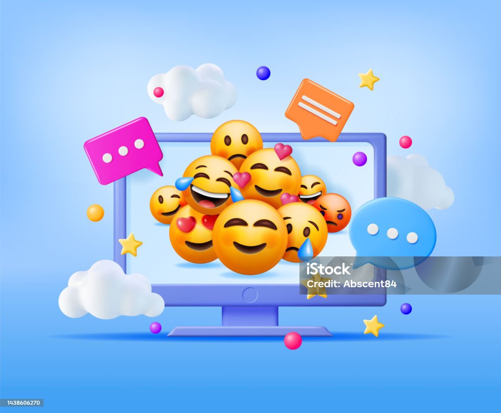 Vetores de Conjunto 3d De Emoticons Em Computador e mais imagens de ... Vetores de Conjunto 3d De Emoticons Em Computador e mais imagens de ...