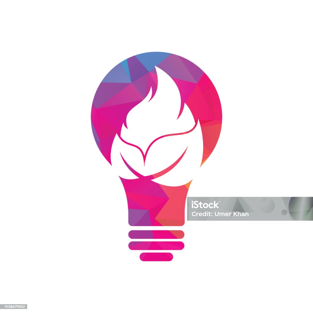 Daun Api Bohlam Bentuk Konsep Vektor Template Desain Logo Ilustrasi Stok Unduh Gambar Sekarang