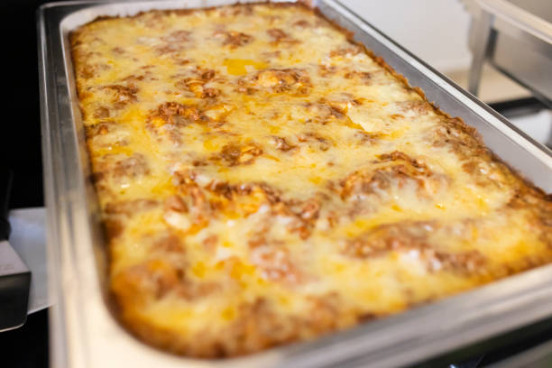 Free Stock Photo of Cheesy lasagna dish in white ceramic | Download ...