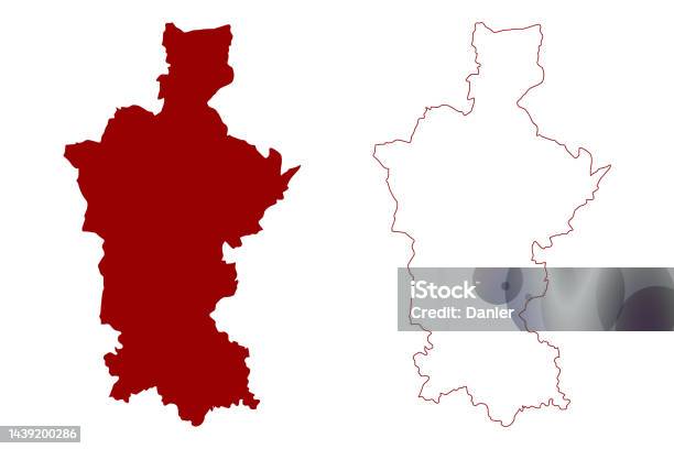 Test Valley Nonmetropolitan District Borough Map Vector Illustration