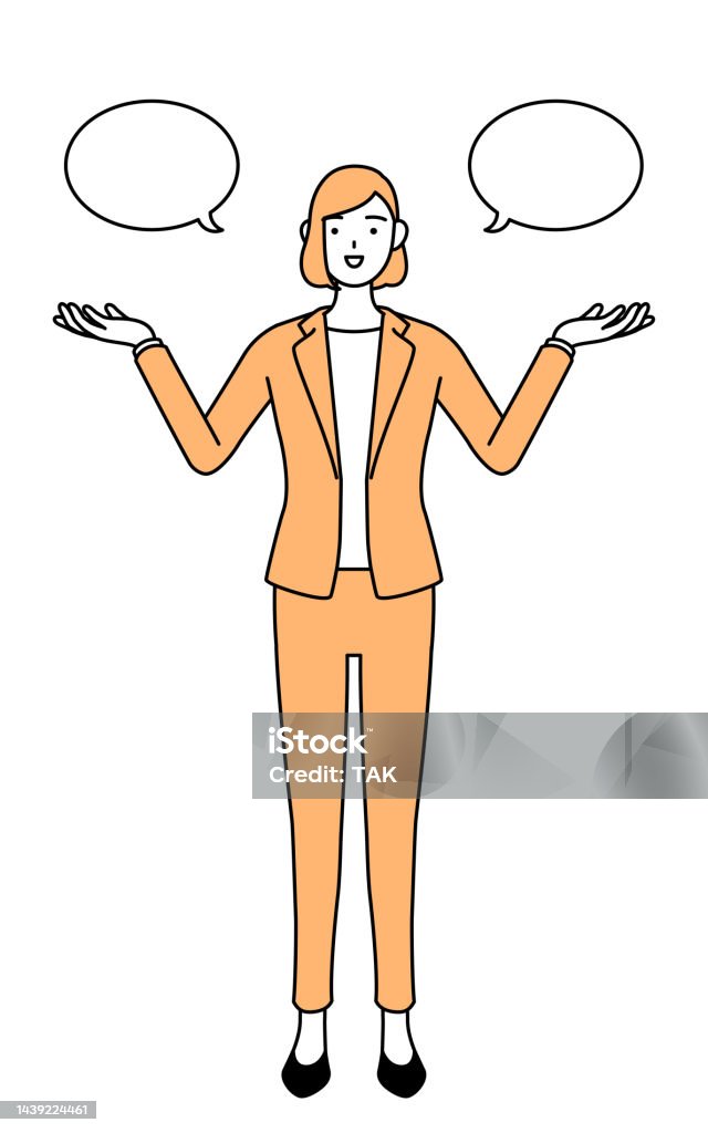 Illustration Simple De Dessin Au Trait Dune Femme Daffaires En Costume