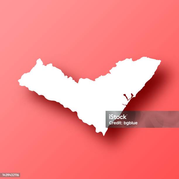 Alagoas Map On Red Background With Shadow Stock Illustration Download
