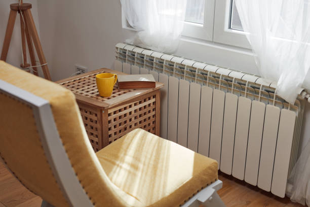 Free Stock Photo of White Chair Next to Radiator in Room | Download ...