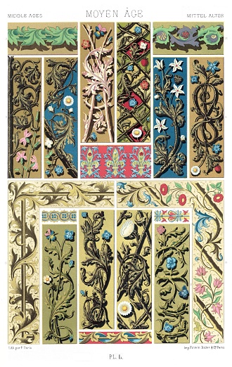 Abad Pertengahan Abad Kelima Belas Oleh Ornamen Warna 1885 Ilustrasi ... Abad Pertengahan Abad Kelima Belas Oleh Ornamen Warna 1885 Ilustrasi ...
