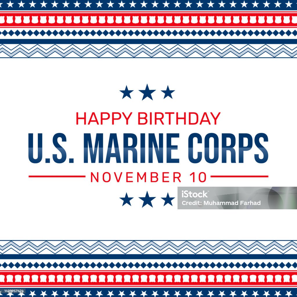 Happy Birthday The United States Marine Corps Wallpaper With Stars And