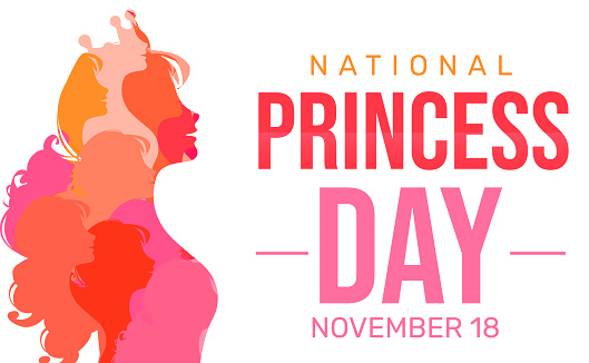 National Princess Day Wallpaper With A Colorful Girl Portrait On The