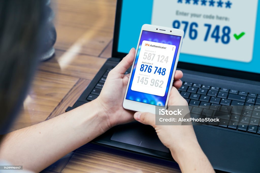 2fa Two Factor Authentication On Laptop Computer And Mobile Phone App