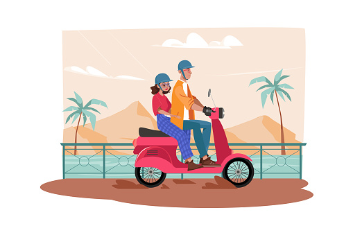 Concept Dillustration De Couple Amoureux Une Illustration Plate Isolée