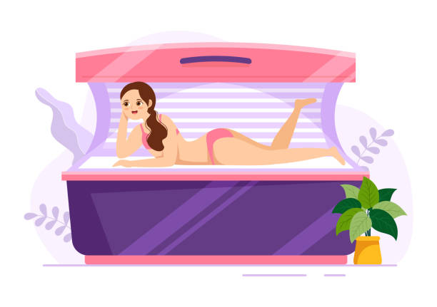 60 Indoor Tanning Bed Stock Illustrations Royalty Free Vector