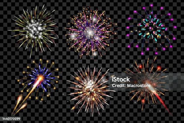 Feux Dartifice Explosions 3d Mis En Conception Réaliste Paquet De