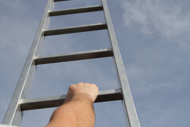 Free Stock Photo of Man Standing on Top of Step Ladder | Download Free ...