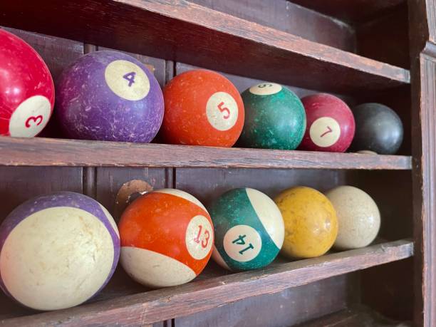 Free Stock Photo of Vintage pool balls in a rustic wooden bucket ...