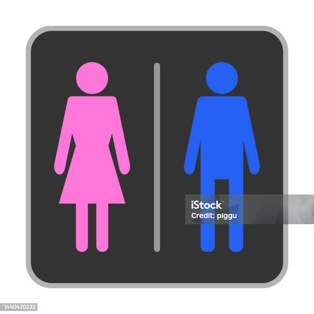 Insegna Del Bagno Simbolo Della Donna E Delluomo Immagini Vettoriali Stock E Altre Immagini Di