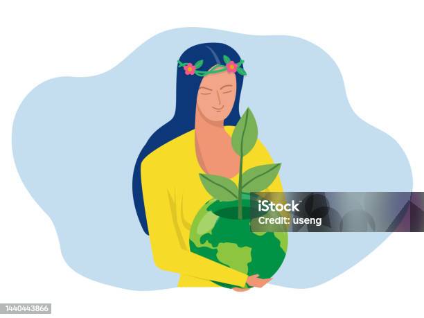 World Earth Day Green Eco Energy Young Woman Embracing The Planet Earth ... World Earth Day Green Eco Energy Young Woman Embracing The Planet Earth ...