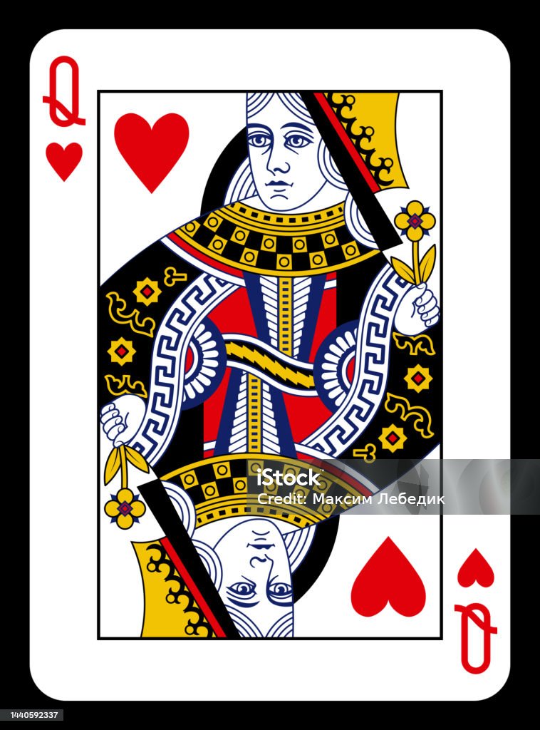 Queen Of Hearts Playing Card Classic Design Stock Illustration Download Image Now Queen Card
