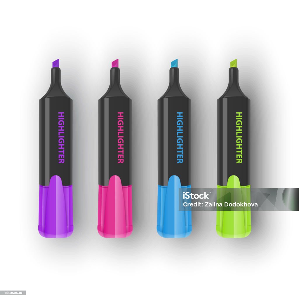 Realistic Multicolored Markers Vector Illustration Stock Illustration ... Realistic Multicolored Markers Vector Illustration Stock Illustration ...