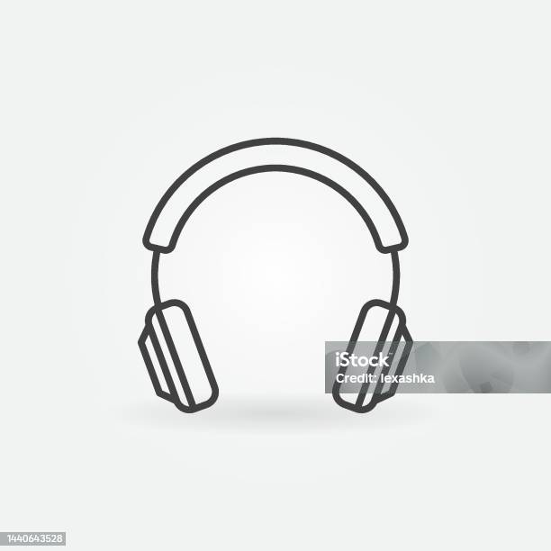 Icône De Contour Vectoriel Du Casque Symbole Isolé Du Casque Vecteurs