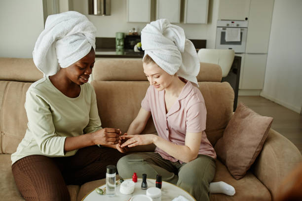 Nail Care at Home: Woman Learning Nail Art @Adedoyin | Black & Brown ...
