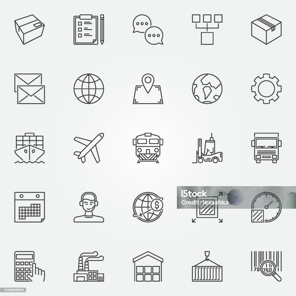 Logistik Und Liefersymbole Gesetzt Stock Vektor Art und mehr Bilder von ... Logistik Und Liefersymbole Gesetzt Stock Vektor Art und mehr Bilder von ...