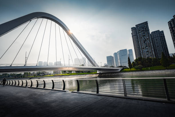 Free Stock Photo of Towering Bridge Over Urban Landscape | Download ...