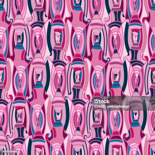 Hand Drawn Linear Seamless Pattern Outline Waves Tile Endless Wallpaper