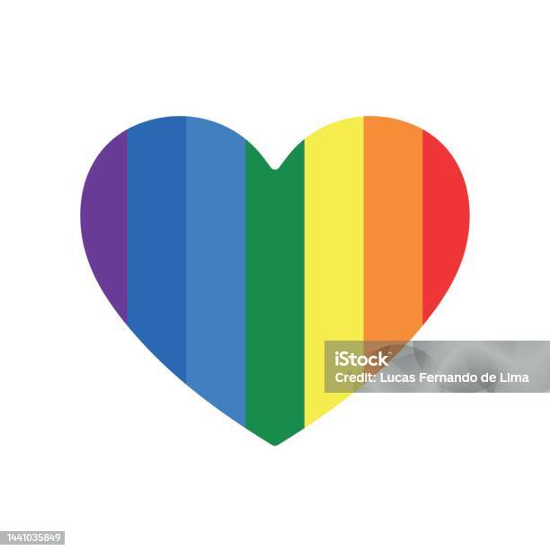 Icône De Cœur Avec Symbole Arcenciel Pour La Cause Lgbt Vecteurs Libres