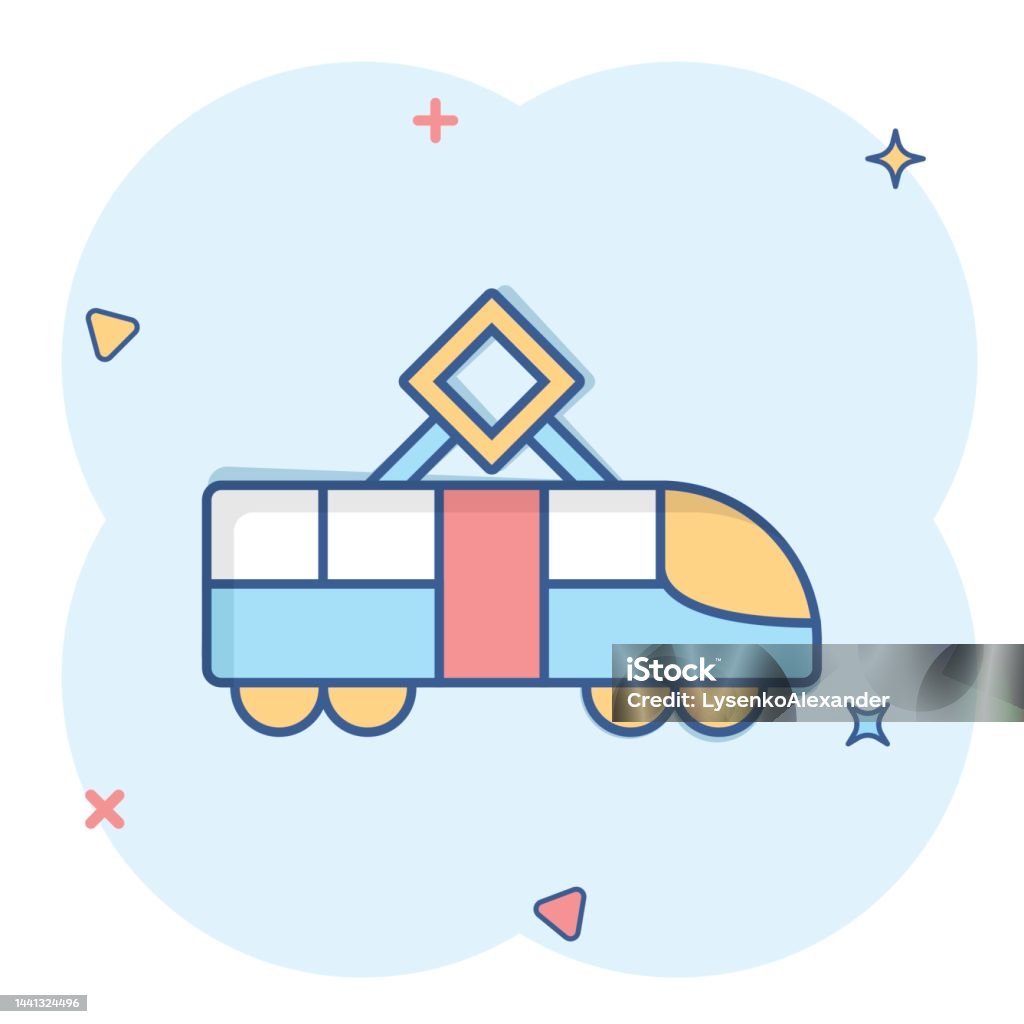 Vetores De Ícone Do Metrô Em Estilo Cômico Ilustração Do Vetor De
