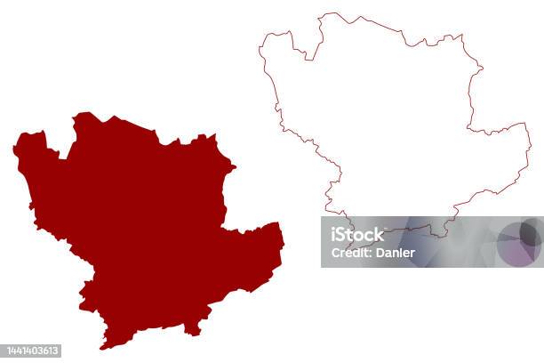 Ryedale Nonmetropolitan District Map Vector Illustration Scribble