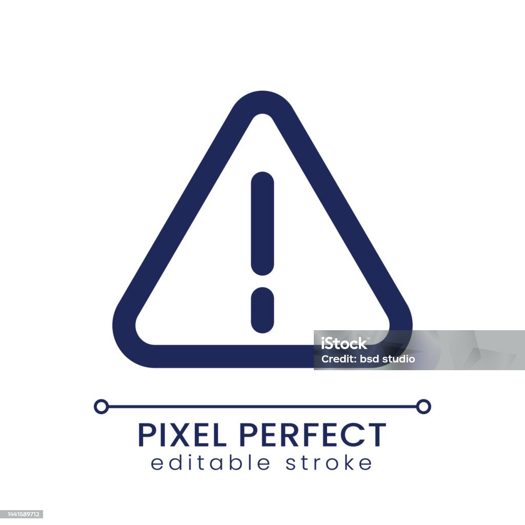 Vorsichtszeichen Pixel Perfektes Lineares Uisymbol Stock Vektor Art und ... Vorsichtszeichen Pixel Perfektes Lineares Uisymbol Stock Vektor Art und ...