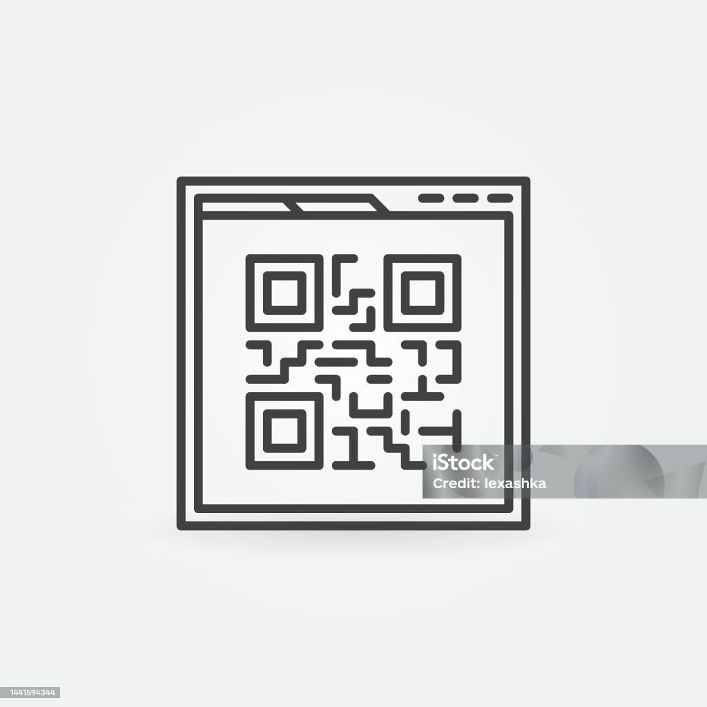 Lineares Symbol Für Den Qrcodevektor Der Webseite Stock Vektor Art und ... Lineares Symbol Für Den Qrcodevektor Der Webseite Stock Vektor Art und ...