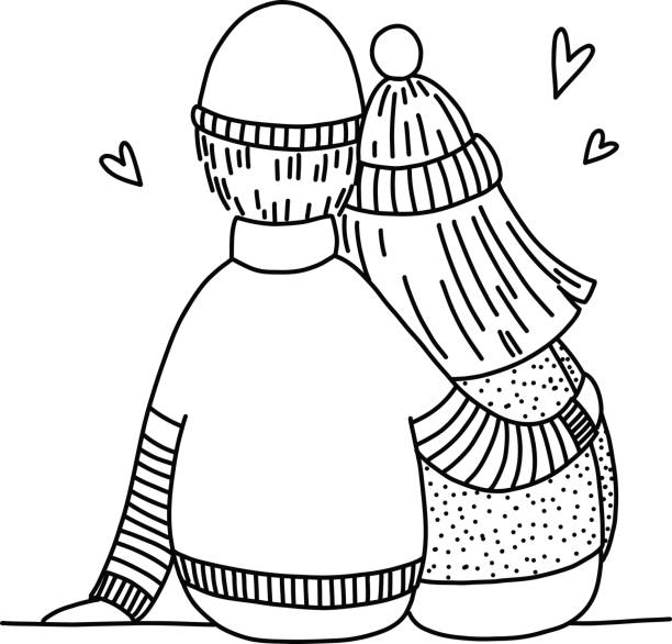 620 Stick Figures Hugging Stock Illustrations Royalty Free Vector