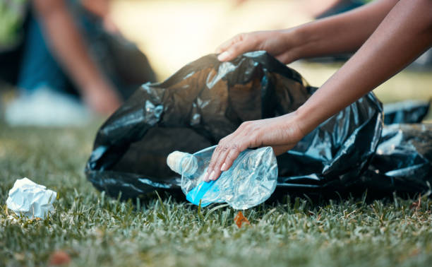 Free picture: Close-up of black plastic garbage bag in shadow