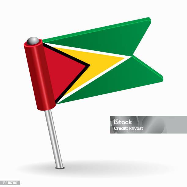 Layout Del Puntatore Della Mappa Della Bandiera Della Guyana ... Layout Del Puntatore Della Mappa Della Bandiera Della Guyana ...