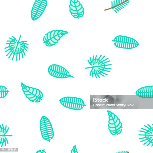 Leaf Tropical Plant Palm Jungle Vector Seamless Pattern Stock Illustration Download Image Now