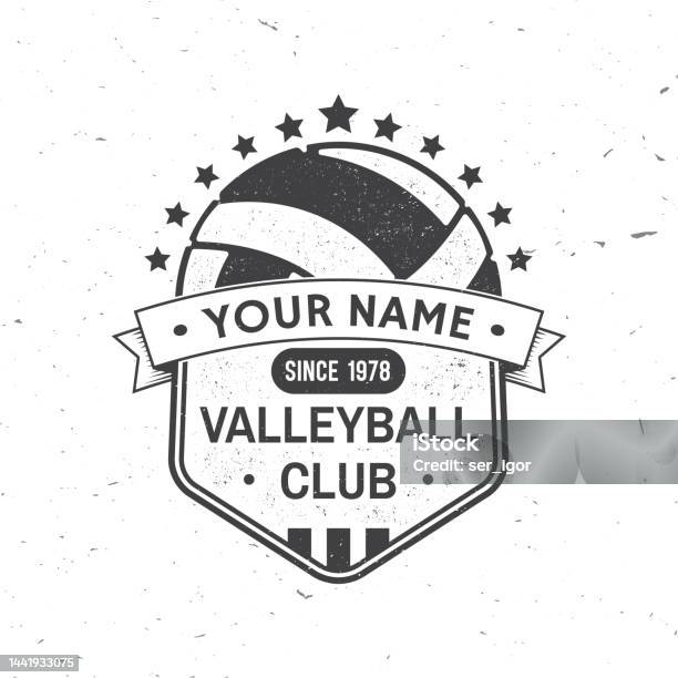 Ilustración De Diseño De Insignia Del Club De Voleibol Ilustración