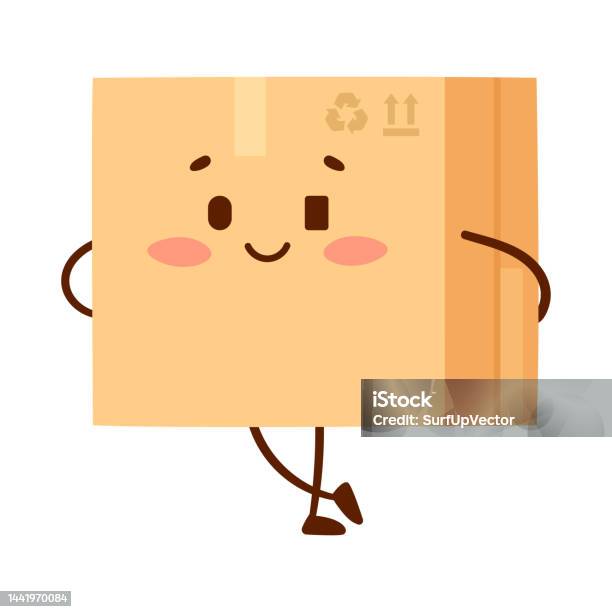 Ilustración de Caja De Cartón Personaje De Dibujos Animados Rubor ... Ilustración de Caja De Cartón Personaje De Dibujos Animados Rubor ...