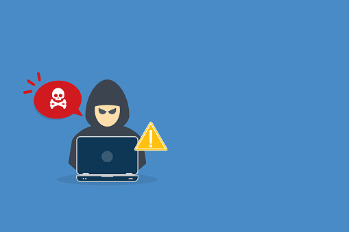 Hacker Cyber Criminal Dengan Laptop Mencuri Data Pribadi Pengguna ... Hacker Cyber Criminal Dengan Laptop Mencuri Data Pribadi Pengguna ...