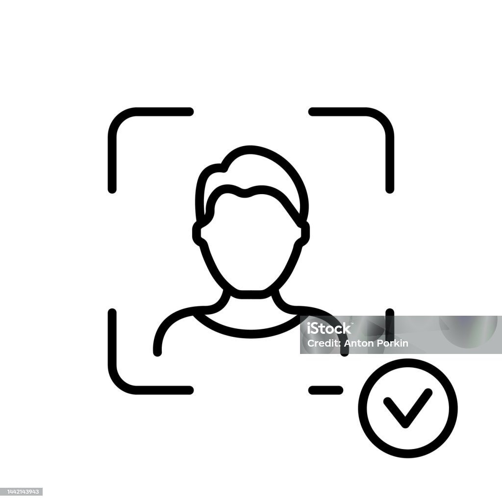 Ikona Linii Face Id Piktogram Liniowy Rozpoznawania Twarzy Symbol ... Ikona Linii Face Id Piktogram Liniowy Rozpoznawania Twarzy Symbol ...