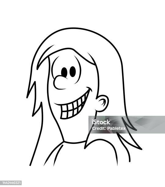Karakter Gadis Tersenyum Lucu Dengan Rambut Panjang Besar Menunjukkan ... Karakter Gadis Tersenyum Lucu Dengan Rambut Panjang Besar Menunjukkan ...