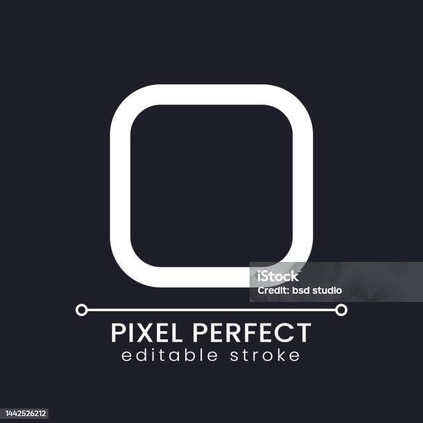 Mode Plein Écran Pixel Icône Dinterface Utilisateur Linéaire Blanche